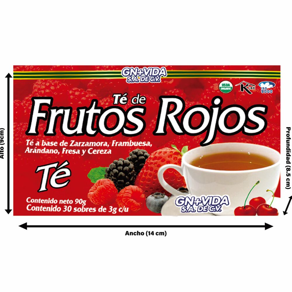 Te Frutos Rojos 30 Sobres