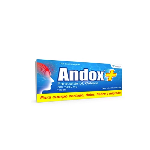 Andox T 500Mg/50Mg 20 Tabs