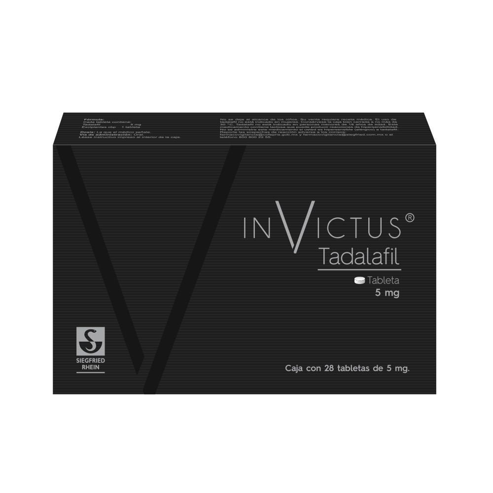 Invictus 5 mg - Caja con 28 tabletas (Tadalafil)