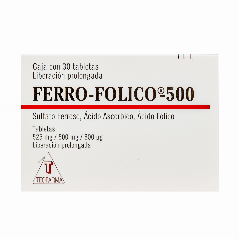 Ferro-Folico 500Mg 30 Tabs