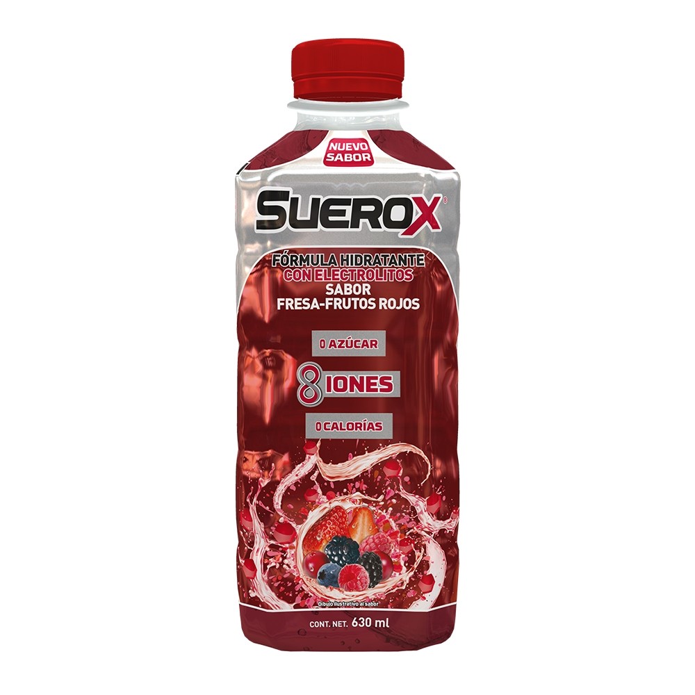 Suerox Adulto 8Iones Frutos Rojos 630Ml
