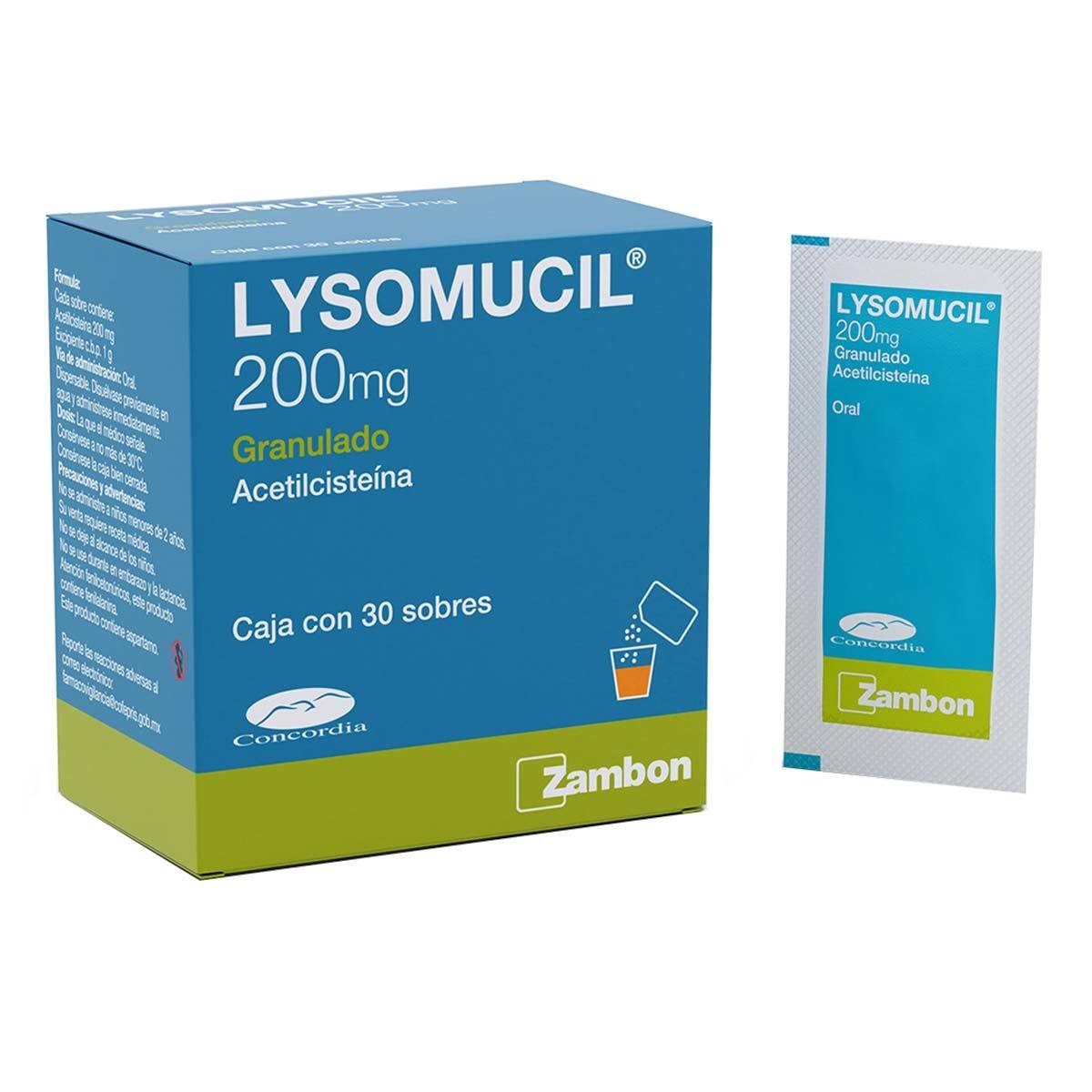 7502209710115 UPC Lysomucil (acetyl Cysteine, Granulate) 200MG 30 Envelopes