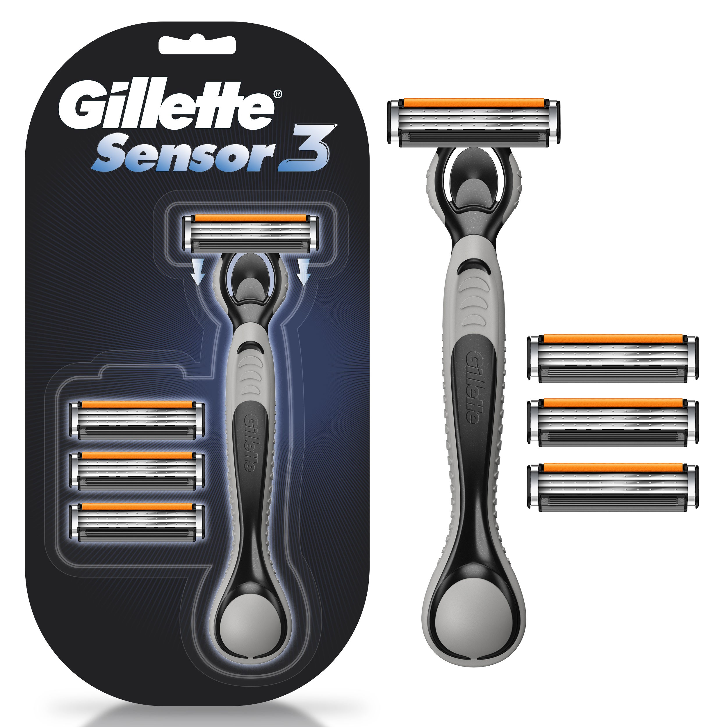 Gillette Hybrid Sensor 3 Hojas 4 Pzas