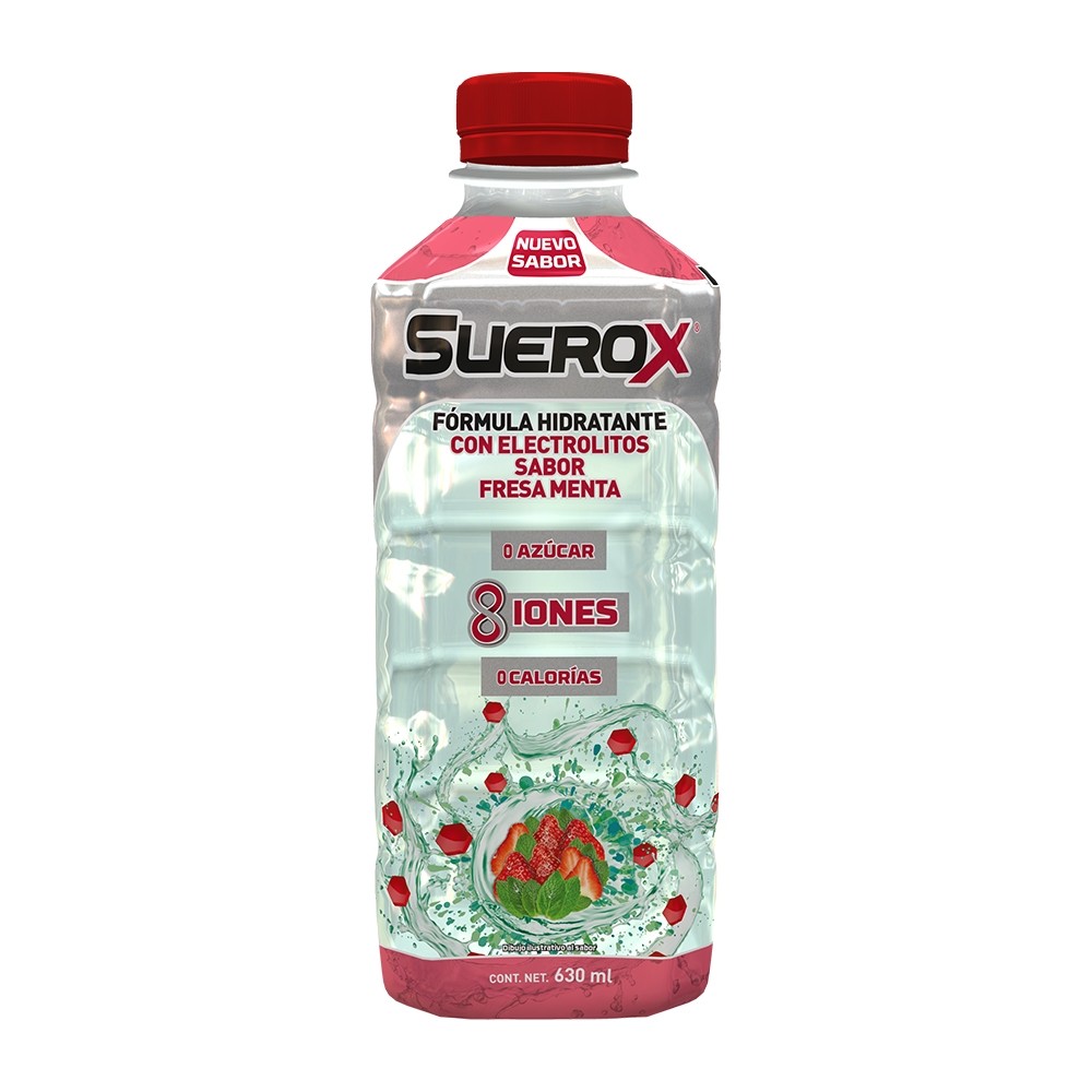Suerox Adulto 8Iones Fresa Menta 630Ml