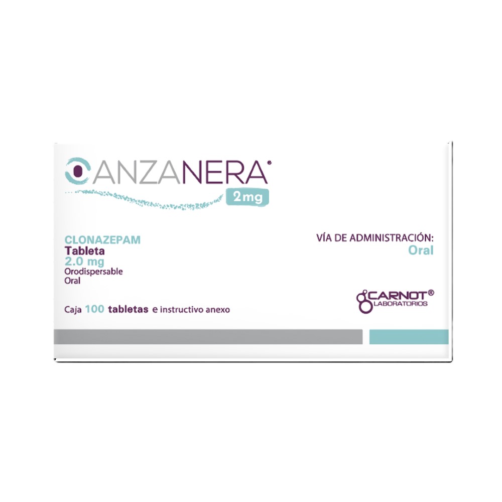 Anzanera Clonazepam 2Mg 100 Tabs