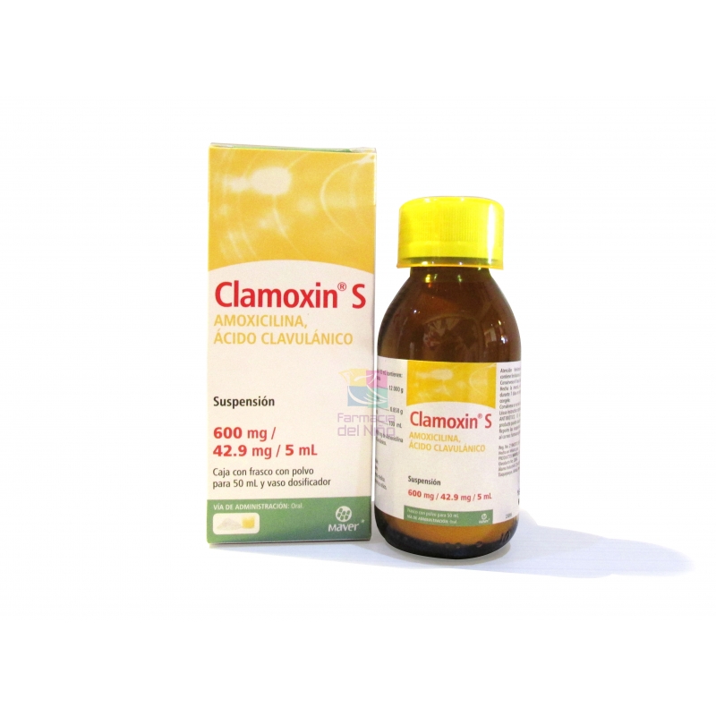 Clamoxin S Suspension 600Mg/42.9Mg 50Ml