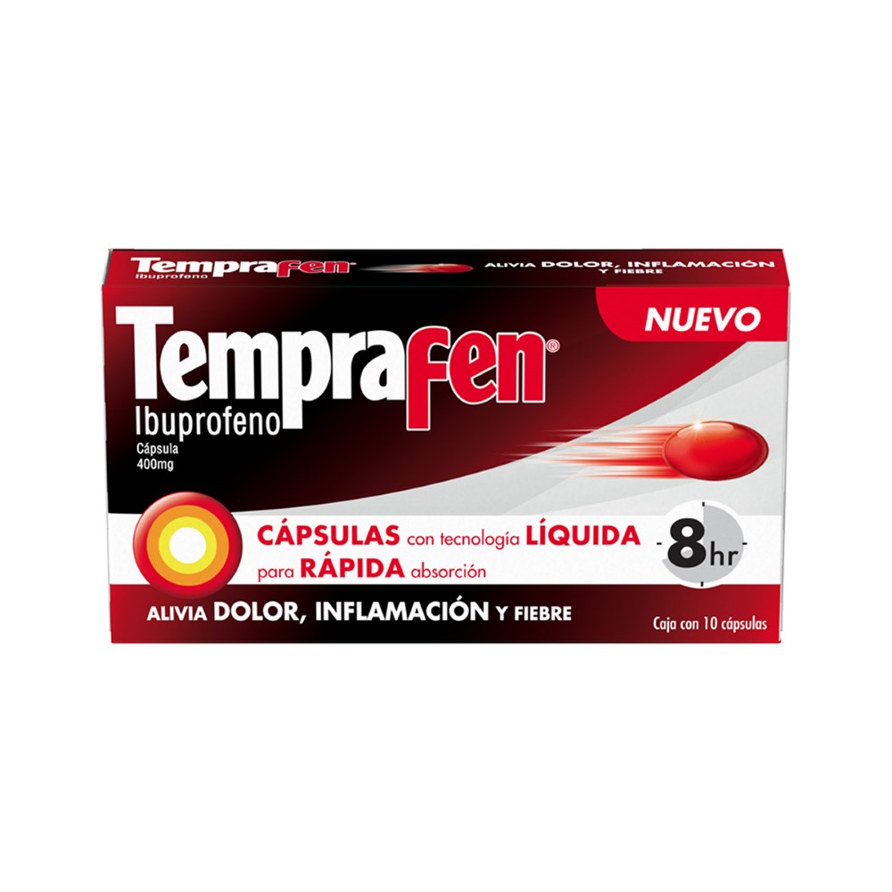 Temprafen Ibuprofeno 400mg 10 cásulas líquidas
