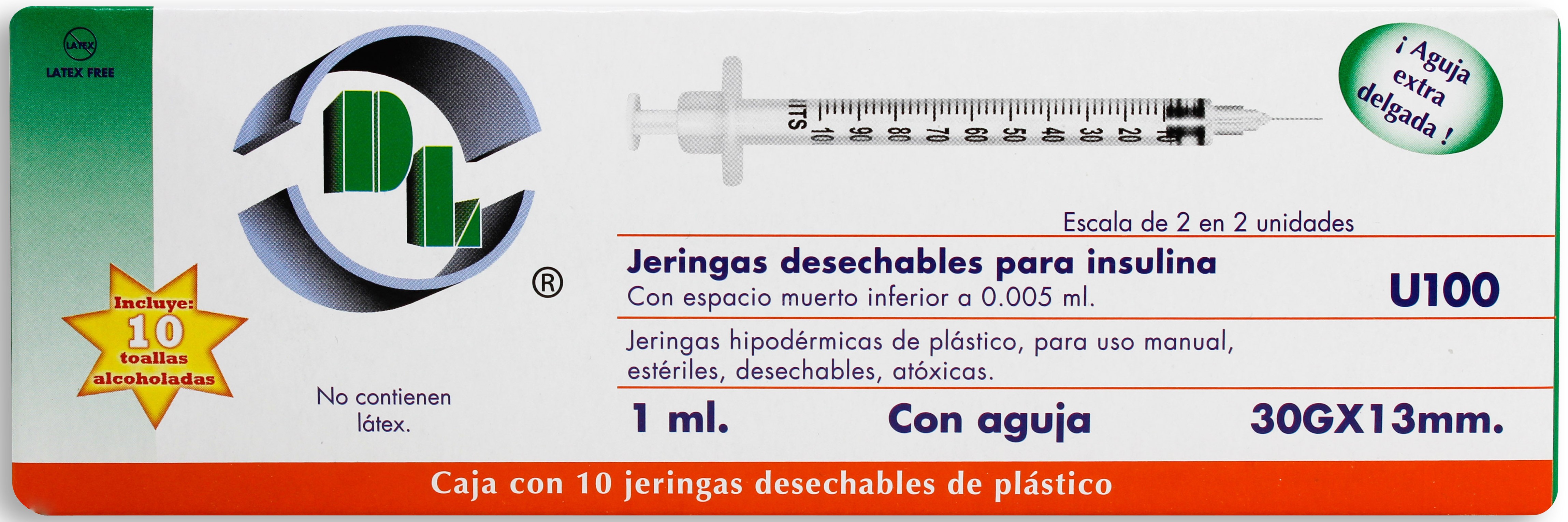 Jeringa Dl Insulina Desechable 1ml