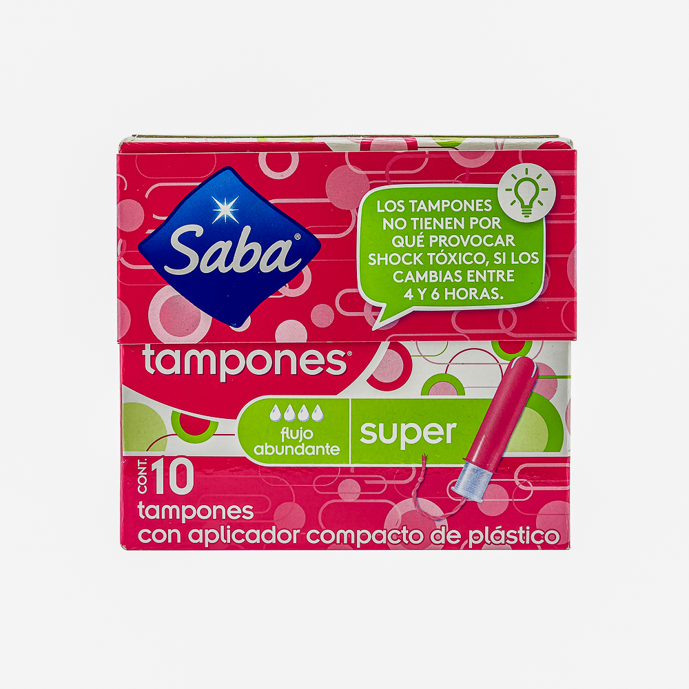 Tampones Saba Super 10 unidades - Yza