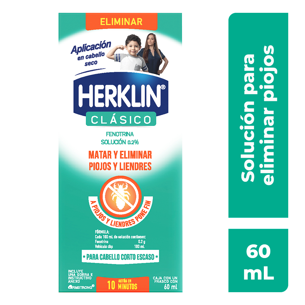 Shampoo Herklin Anti Piojos y Liendres 60ml - Yza