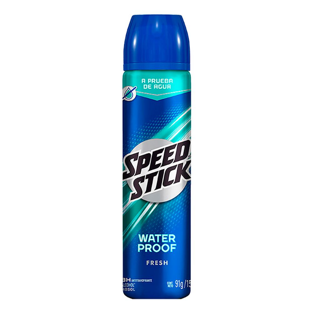 Speed Stick Water Proff Aerosol Caballero 91 g 1 Unidad