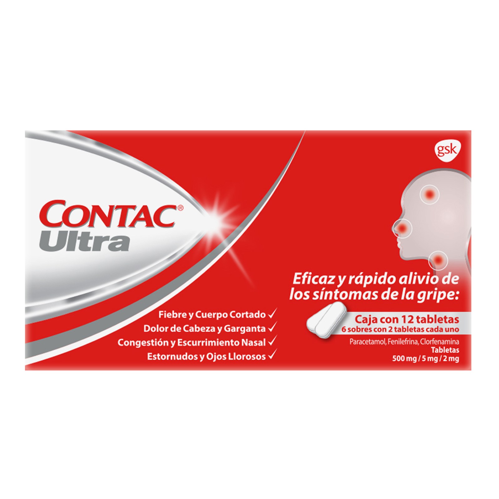 Contac Ultra 500mg 12 tabs - Yza