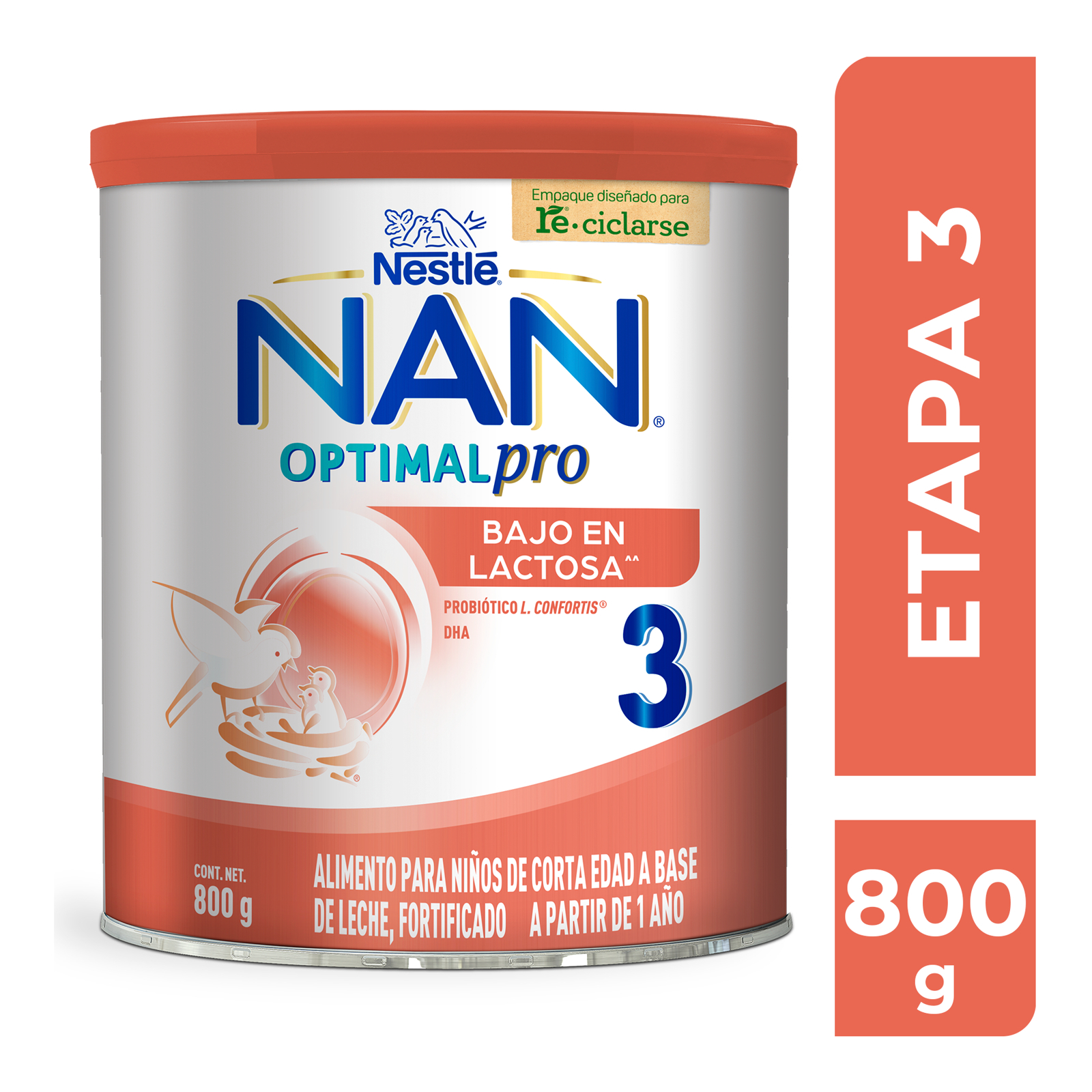 NAN 3 Optimal Pro baja en lactosa - Yza