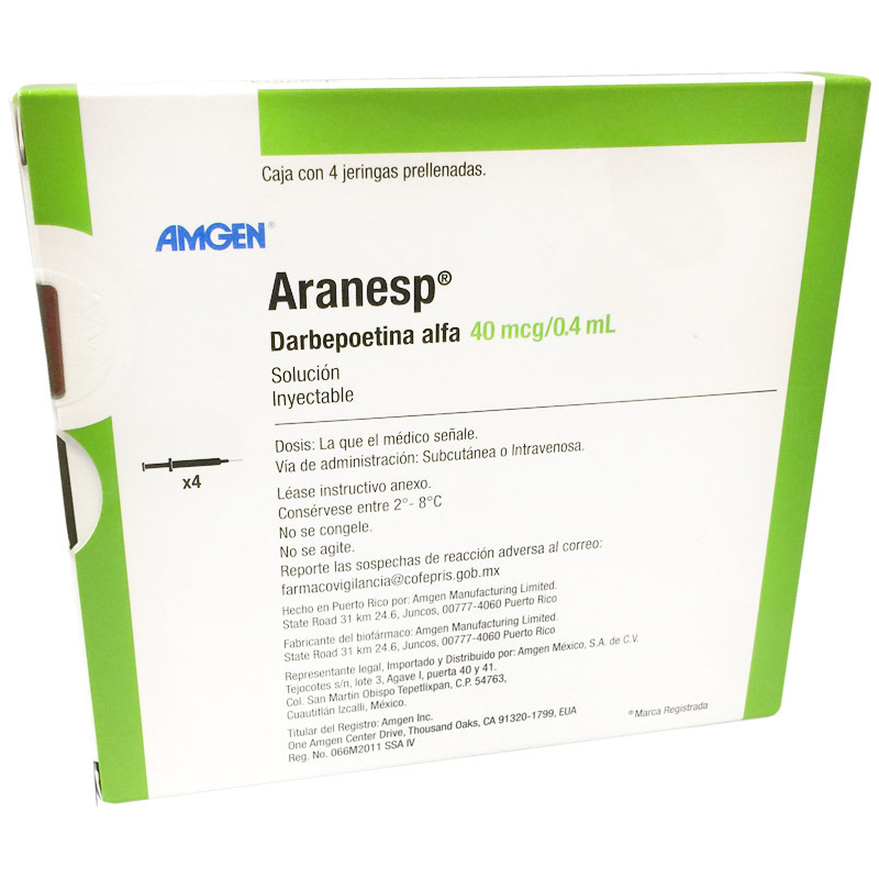 Aranesp Jeringa Prelle 40Mcg/0.4Ml 4 Jga