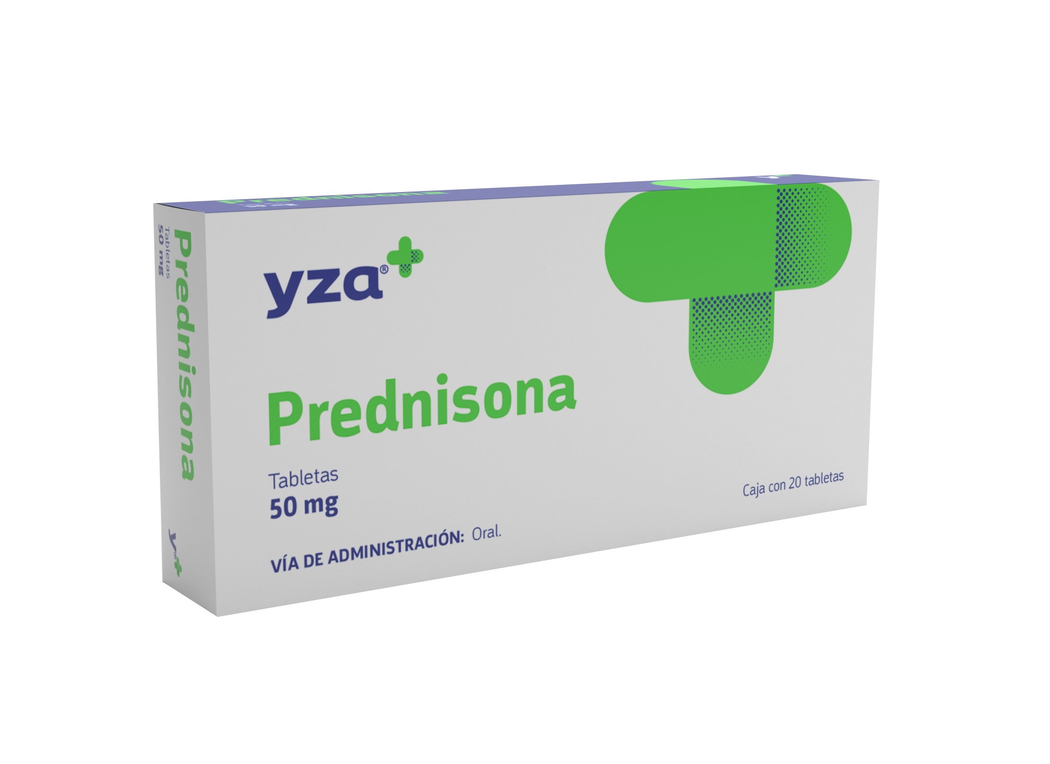 Prednisona 50mg - Antiinflamatorio y Antialérgico - Yza