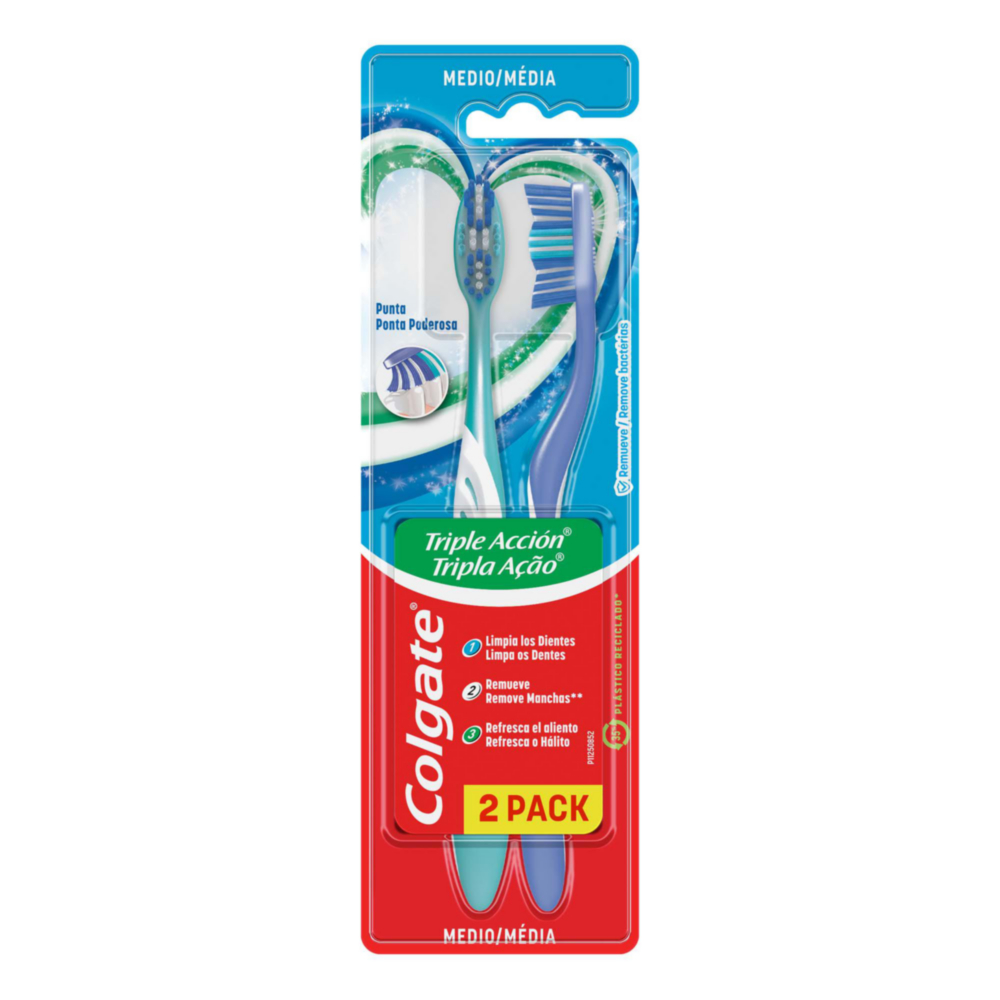 COLGATE CEPILLO TRIPLE ACCION 2 PZS