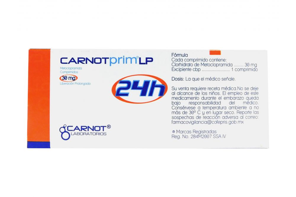 Carnotprim Lp 30Mg 10 Tabs