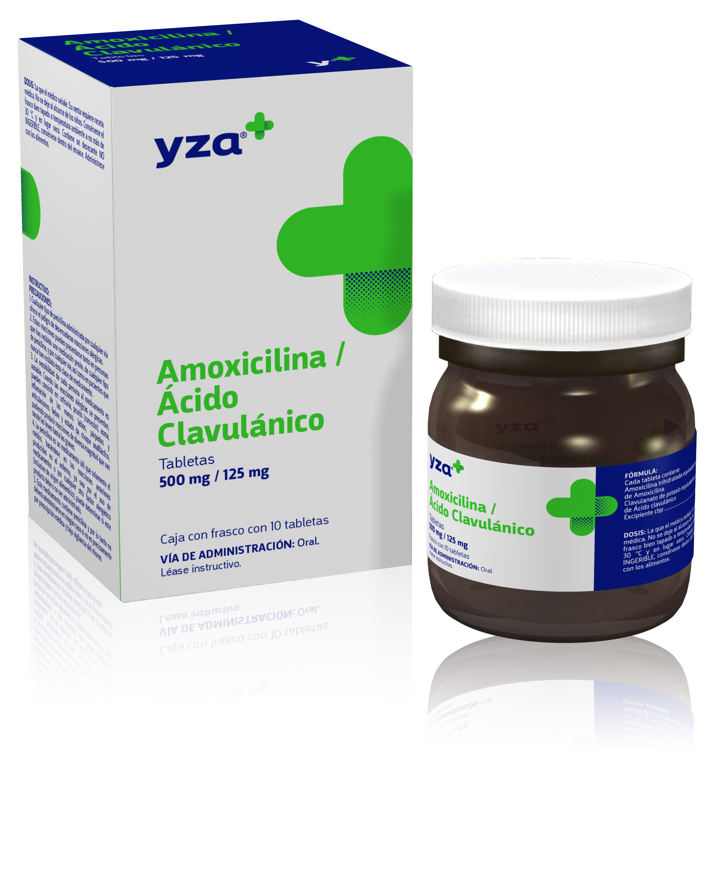 Yza Amoxicilina Acido 500Mg 125M 10 Tabs