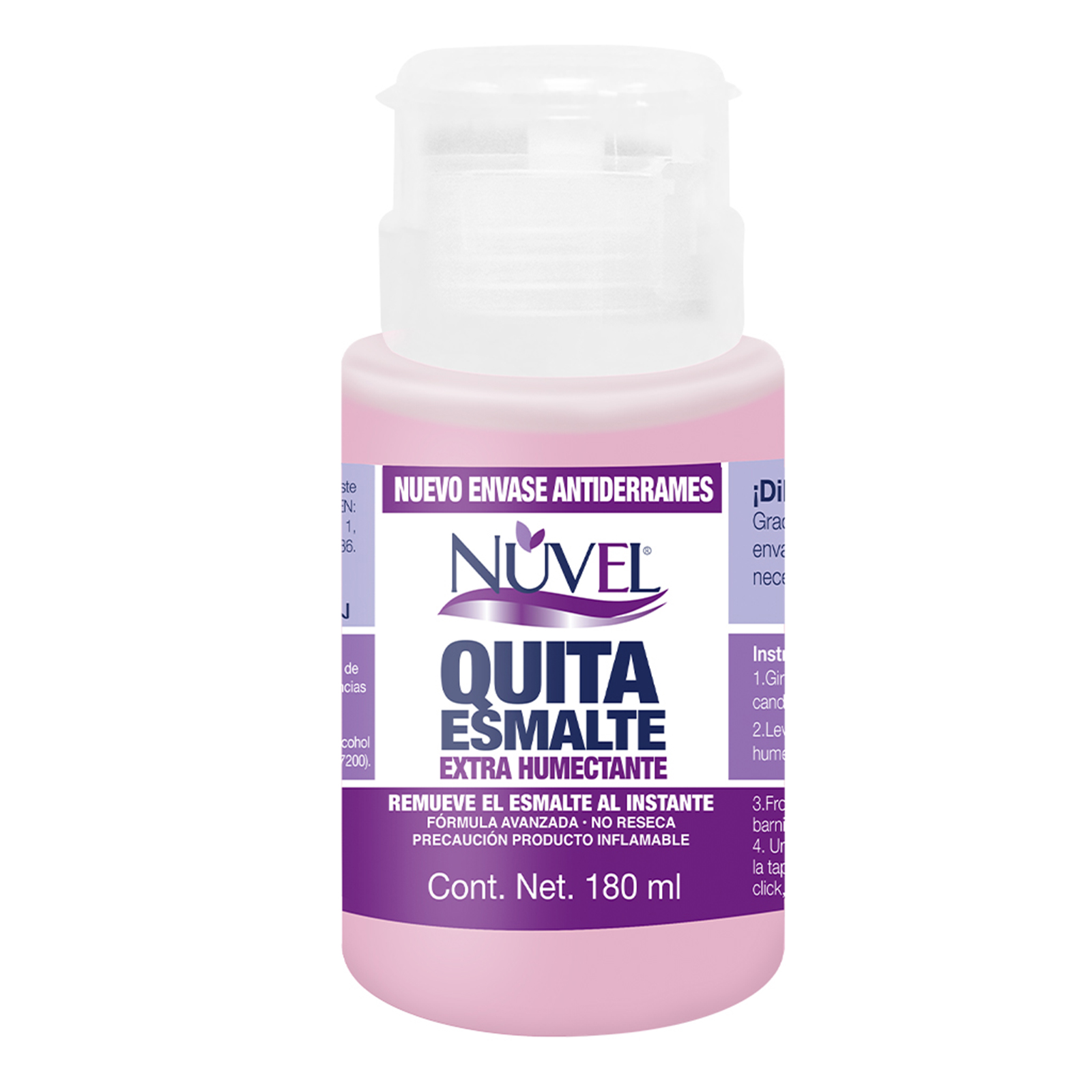 Nuvel Quita Esmalte Ext Hum Bom 180 Ml